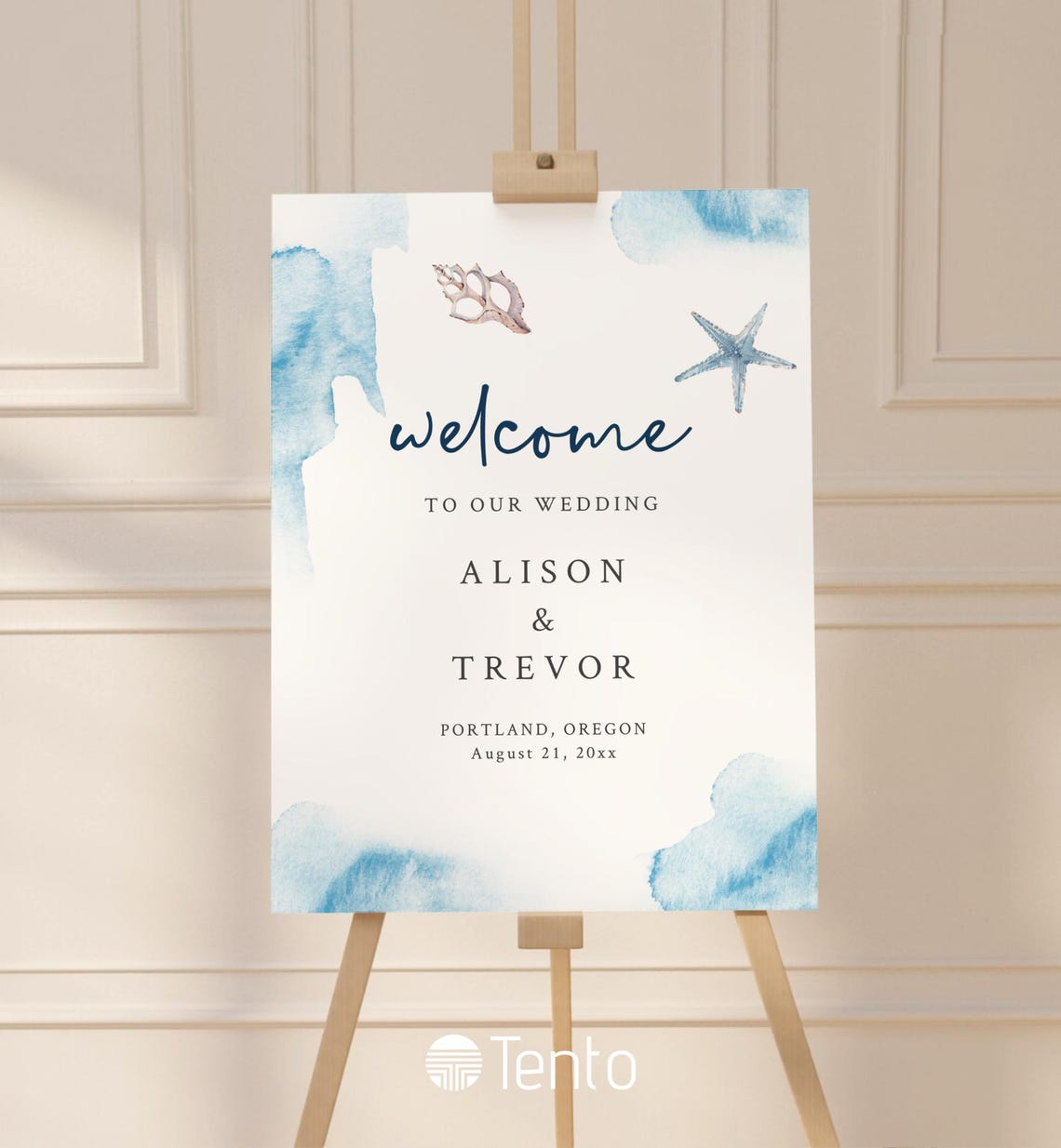 EDITABLE | Ocean Welcome Sign Template, 0012AA - Etsy