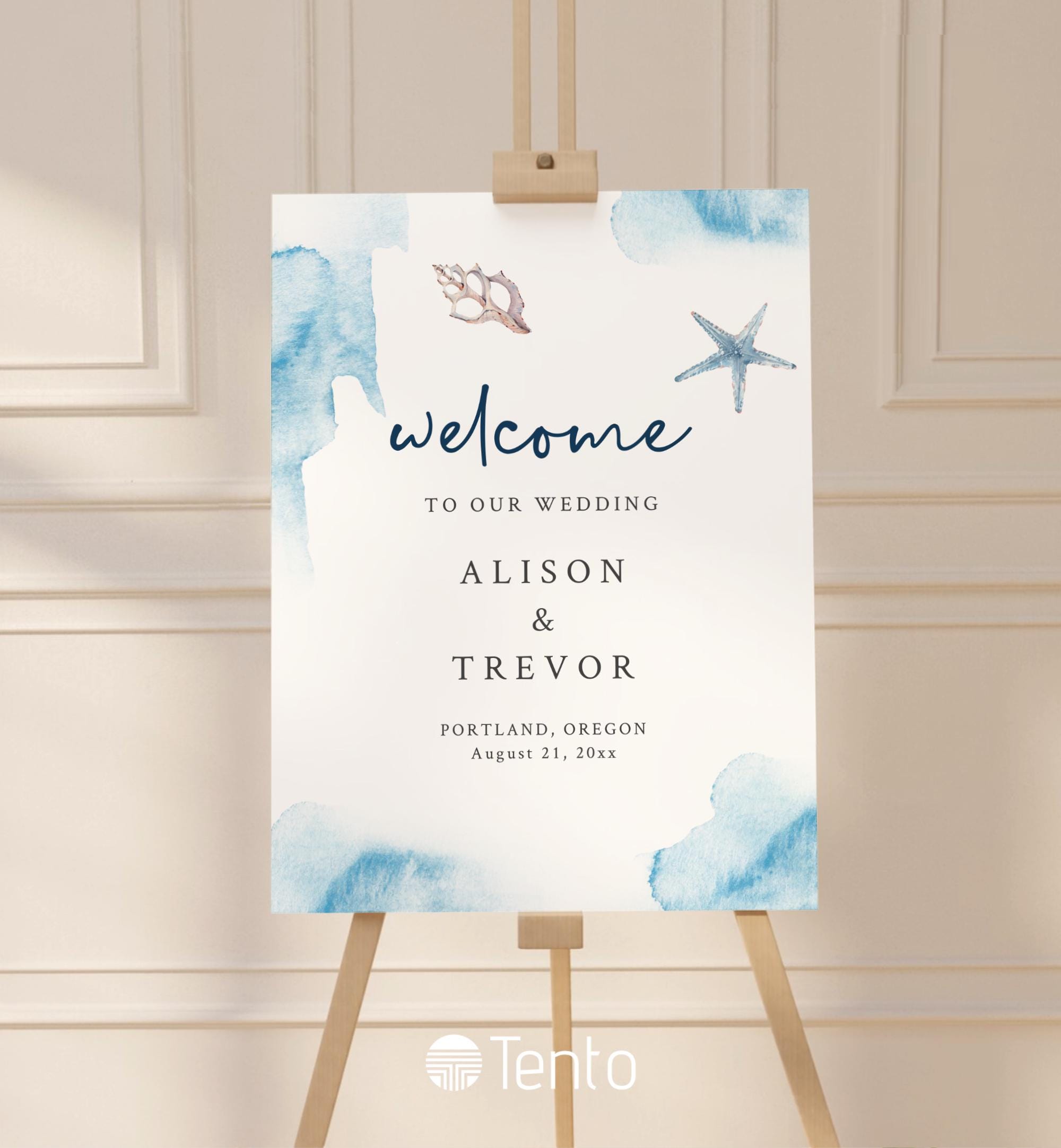 EDITABLE | Ocean Welcome Sign Template, 0012AA - Etsy