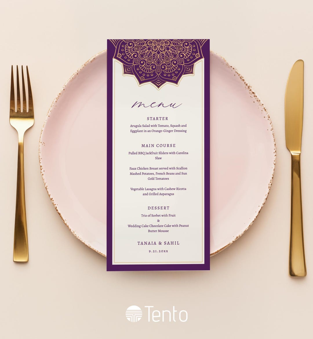EDITABLE | Mandala Menu Card Template, 0026AA - Etsy