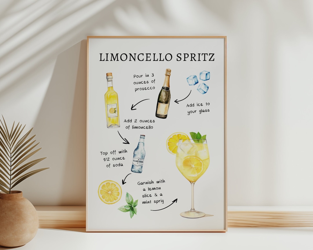 EDITABLE | Limoncello Spritz Bar Sign Template, 0042AA - Etsy