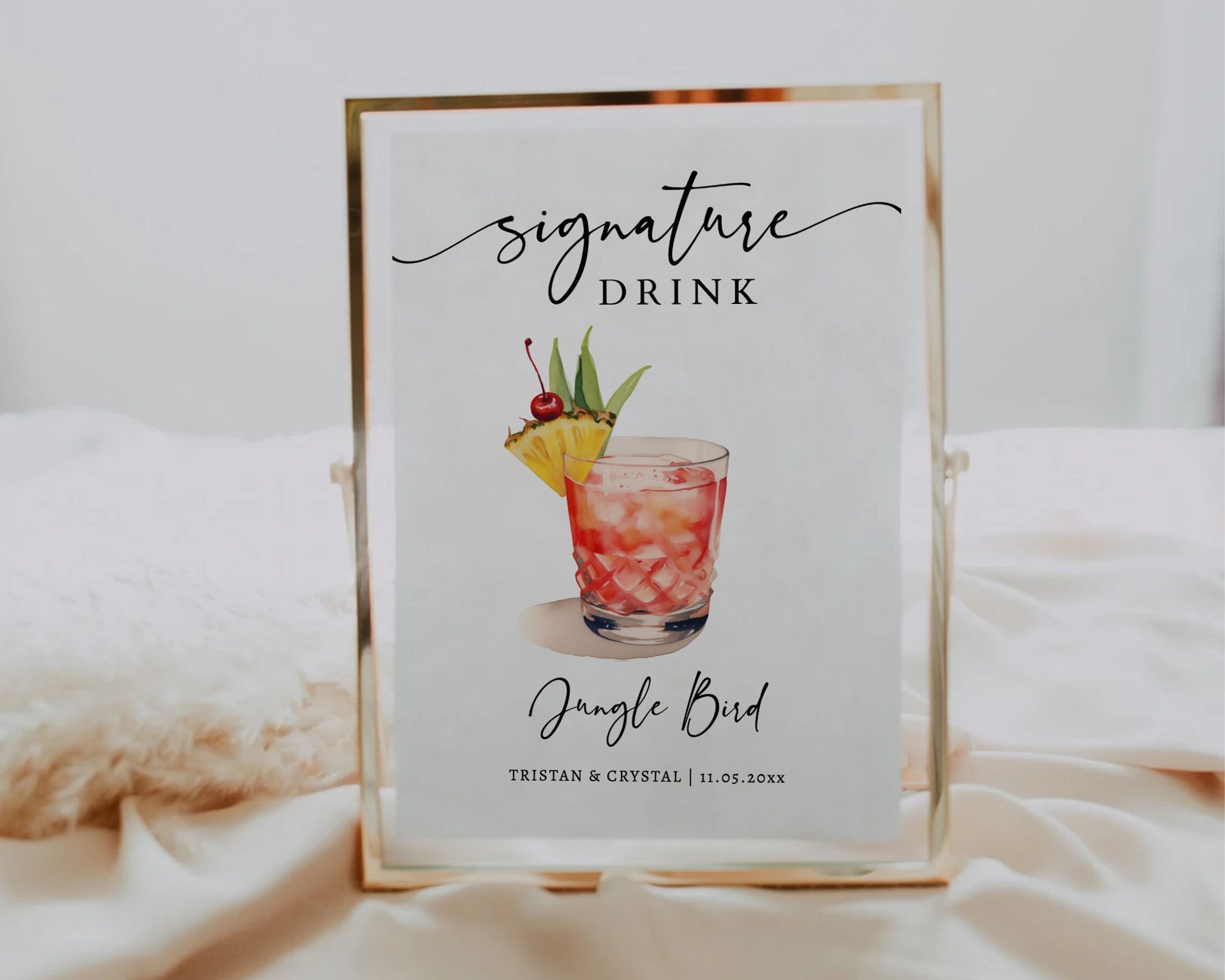 EDITABLE | Jungle Bird Bar Sign Template, 0042AA - Etsy