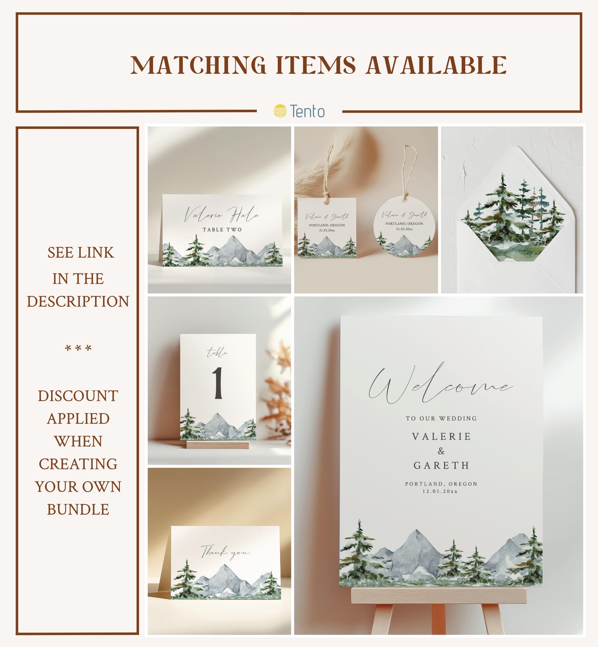 EDITABLE | Mountain Favor Tag Template, 0018AA - Etsy