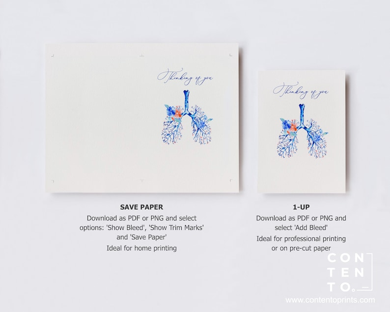EDITABLE Lungs Thank You Card Template, 0010AA - Etsy
