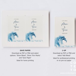 EDITABLE Ocean Wine Bottle Label Template, 0012AA - Etsy