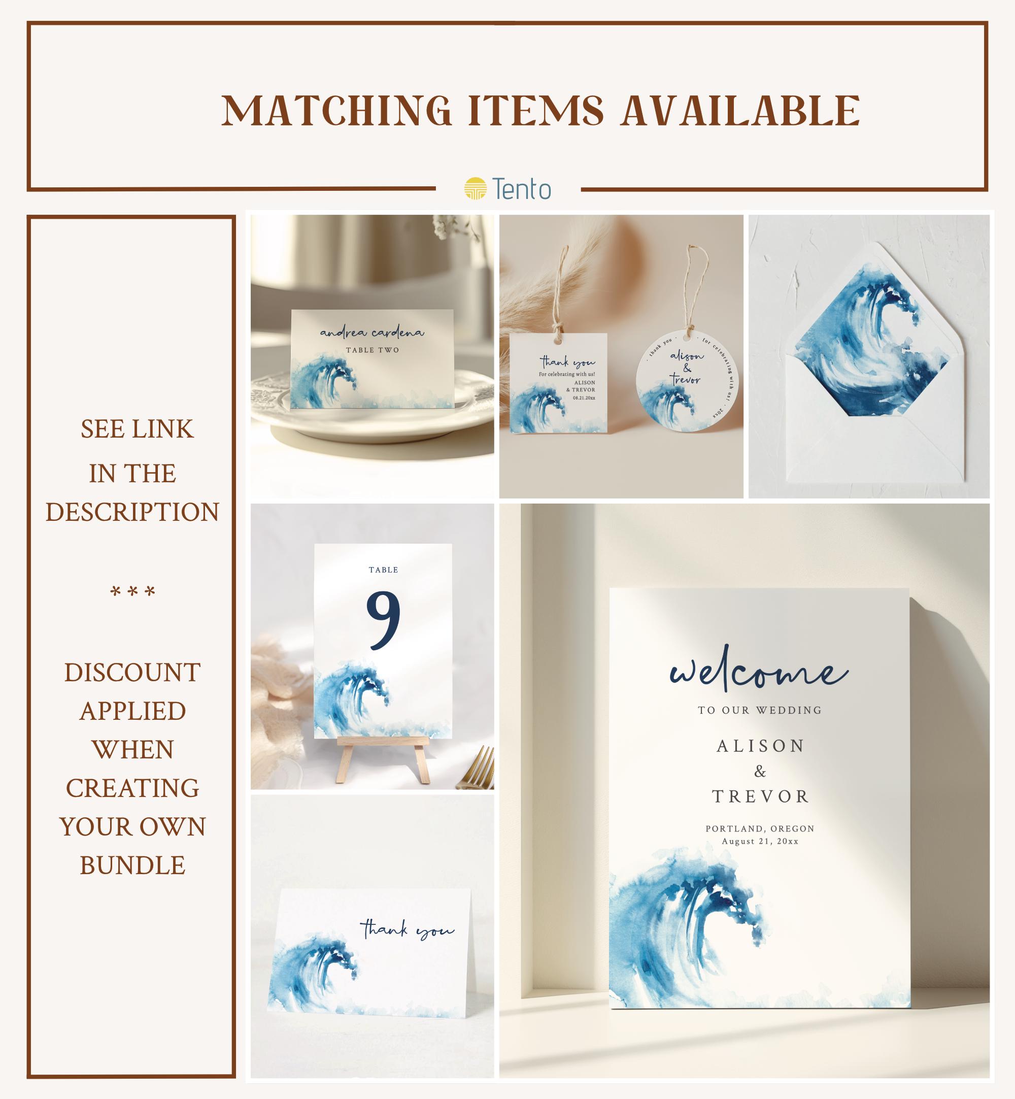 EDITABLE | Ocean Table Number Template, 0012AA - Etsy