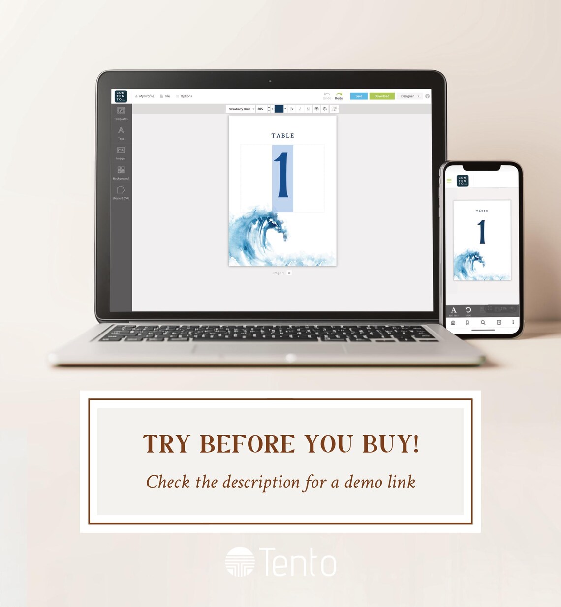 EDITABLE | Ocean Table Number Template, 0012AA - Etsy