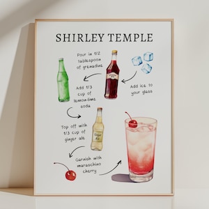 EDITABLE | Shirley Temple Bar Sign Template, 0042AA - Etsy