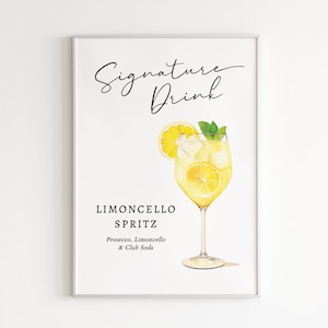 EDITABLE | Limoncello Spritz Bar Sign Template, 0042AA - Etsy