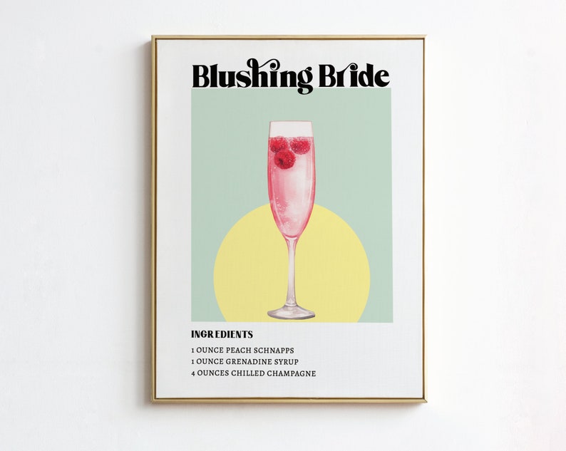 EDITABLE | Blushing Bride Bar Sign Template, 0042AA - Etsy