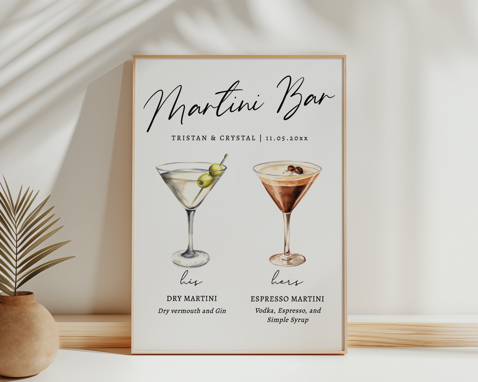 EDITABLE | Martini Bar Sign Template, 0042AA - Etsy