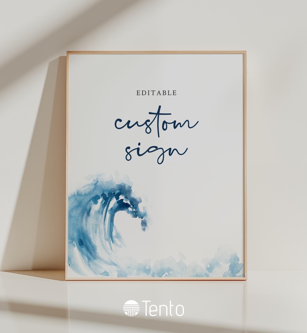 EDITABLE | Ocean Sign Bundletemplate, 0012AA - Etsy