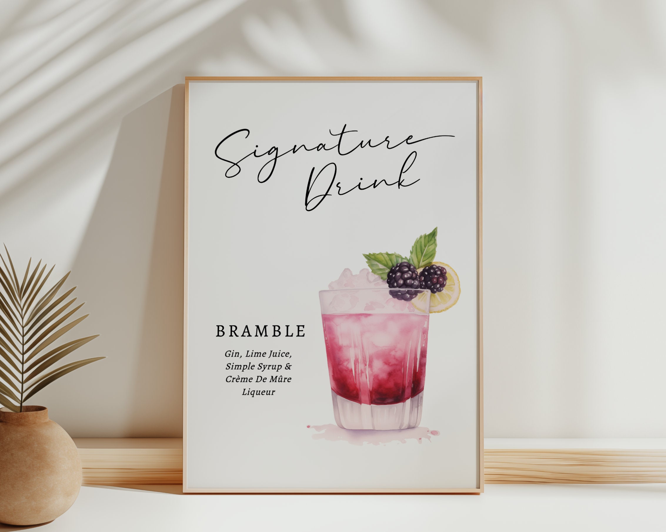 EDITABLE | Bramble Bar Sign Template, 0042AA - Etsy