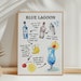 EDITABLE | Blue Lagoon Bar Sign Template, 0042AA - Etsy