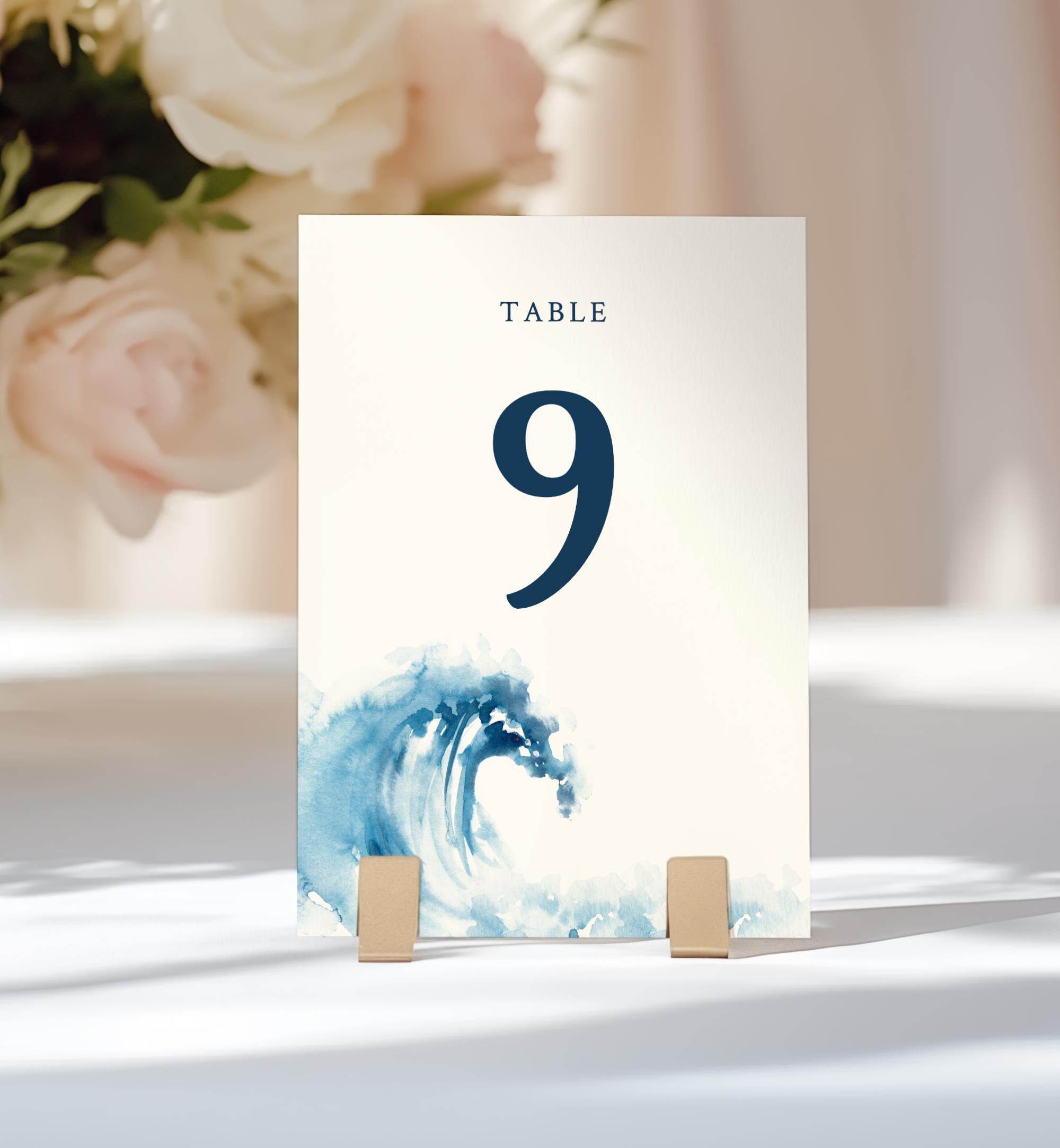 EDITABLE | Ocean Table Number Template, 0012AA - Etsy