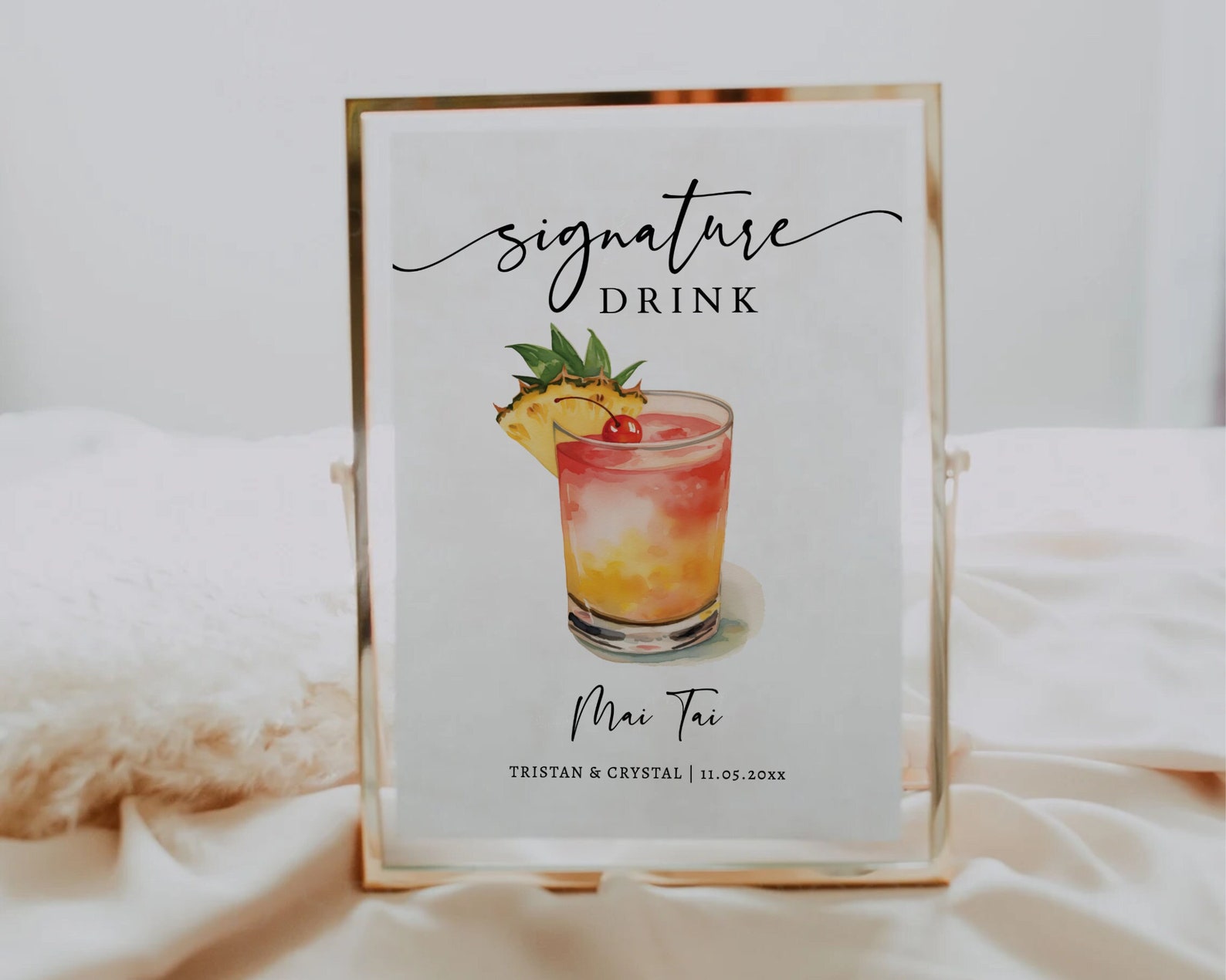 EDITABLE | Mai Tai Bar Sign Template, 0042AA - Etsy