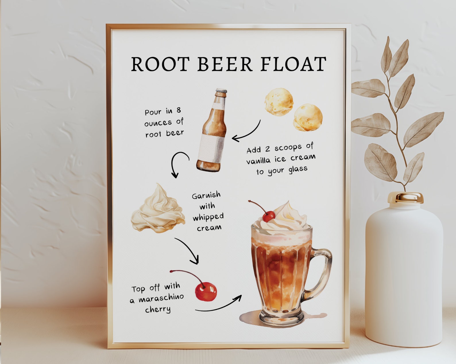 EDITABLE | Root Beer Float Bar Sign Template, 0042AA - Etsy