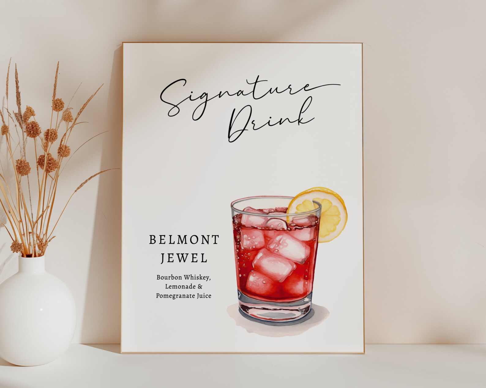 EDITABLE | Belmont Jewel Bar Sign Template, 0042AA - Etsy UK