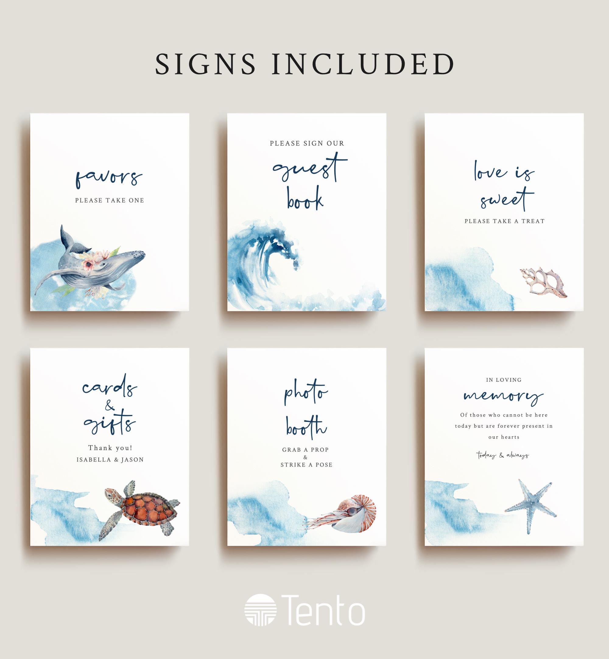 EDITABLE | Ocean Sign Bundletemplate, 0012AA - Etsy
