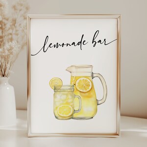EDITABLE | Lemonade Bar Sign Template, 0042AA - Etsy