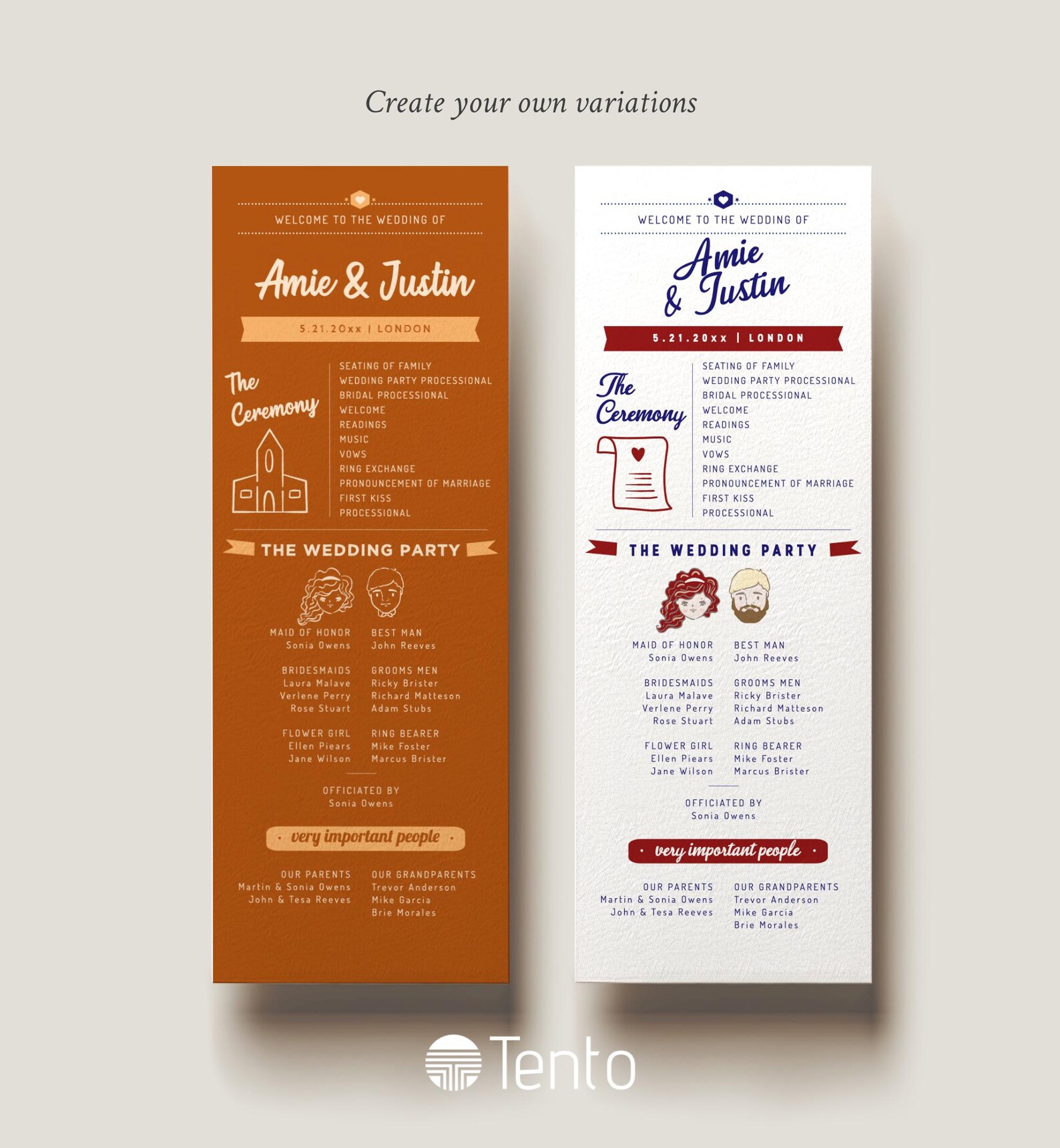 EDITABLE | Wedding Program Infographic Template, 0002AA - Etsy