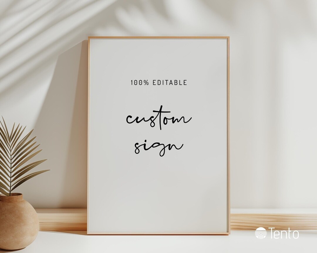 EDITABLE | Minimalist Custom Sign Template, 0001AA - Etsy