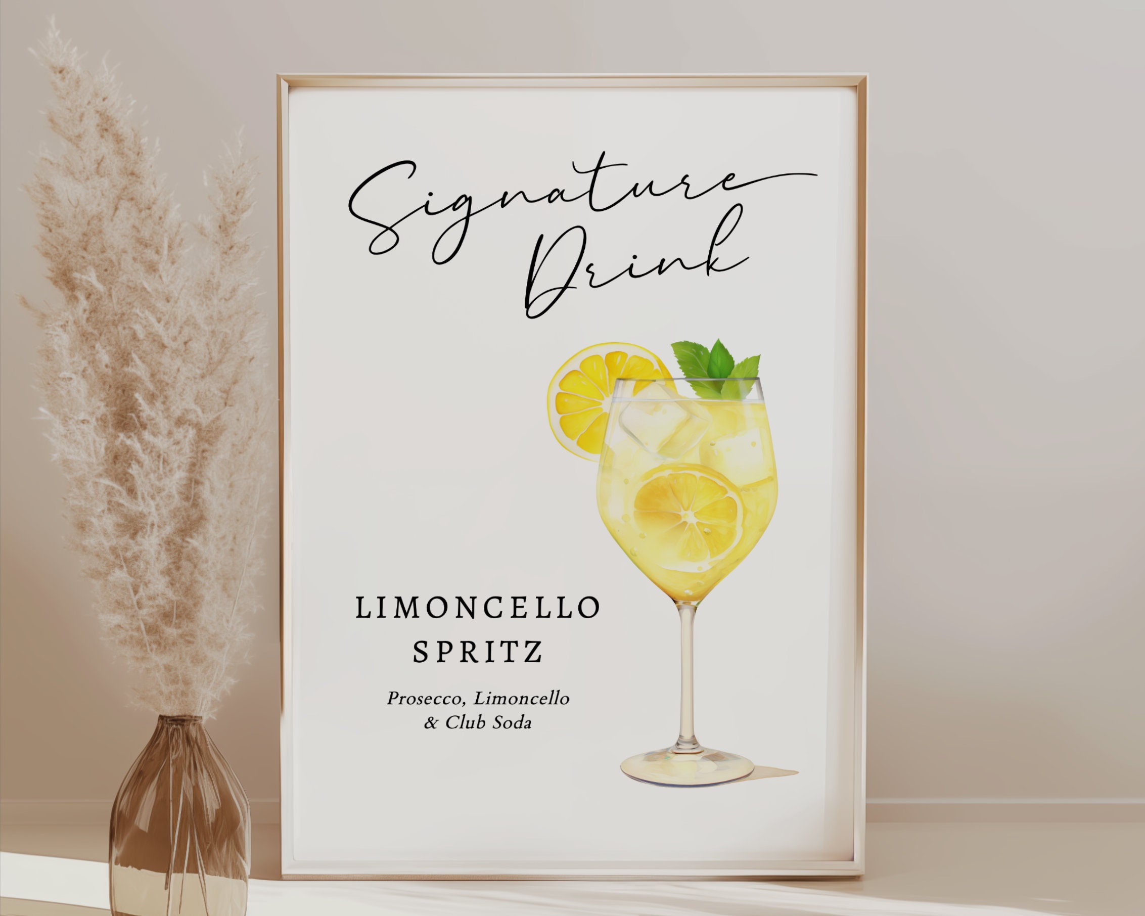 EDITABLE | Limoncello Spritz Bar Sign Template, 0042AA - Etsy