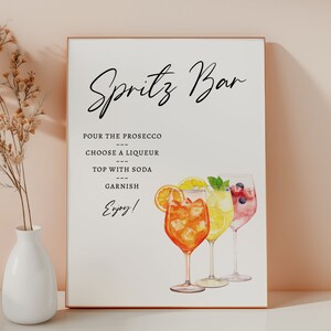 EDITABLE | Spritz Bar Sign Template, 0042AA - Etsy