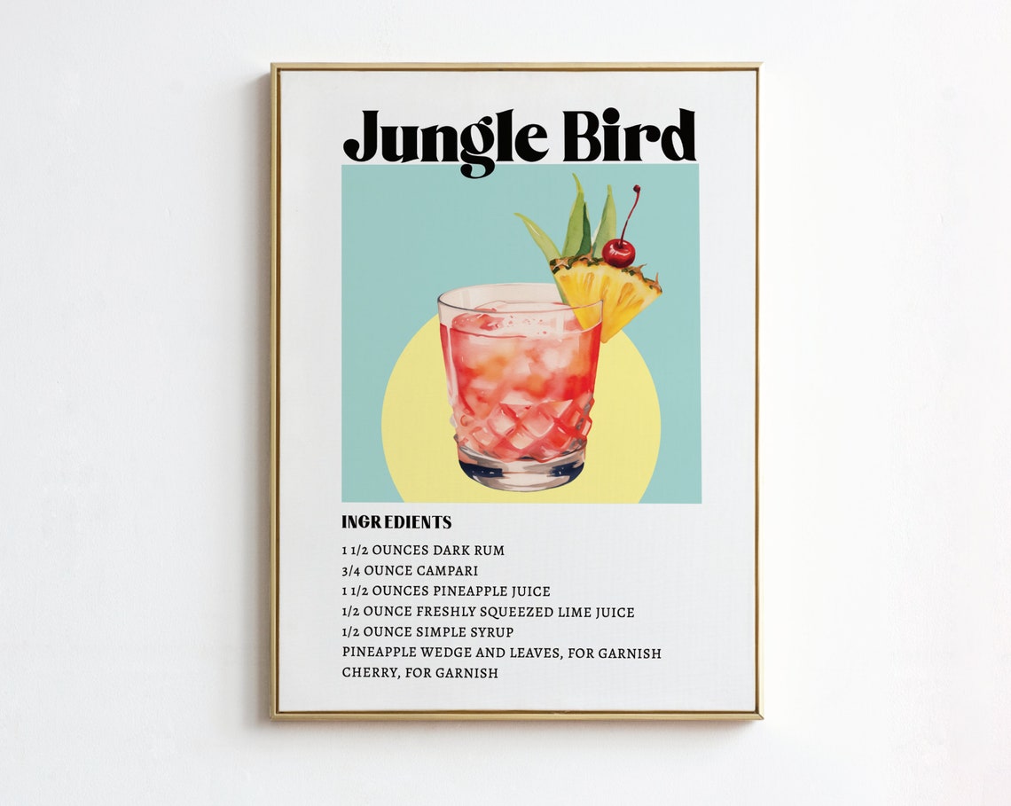 EDITABLE | Jungle Bird Bar Sign Template, 0042AA - Etsy