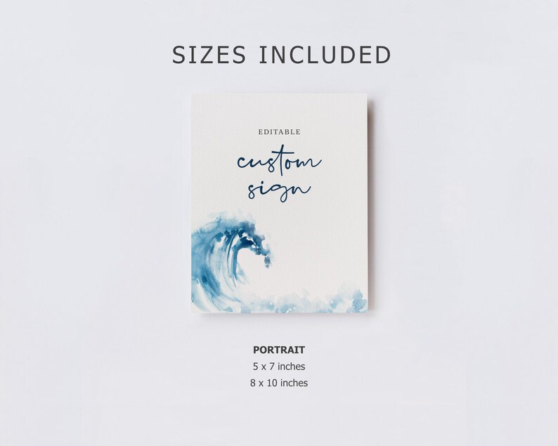 EDITABLE Ocean Sign Bundletemplate 0012AA - Etsy