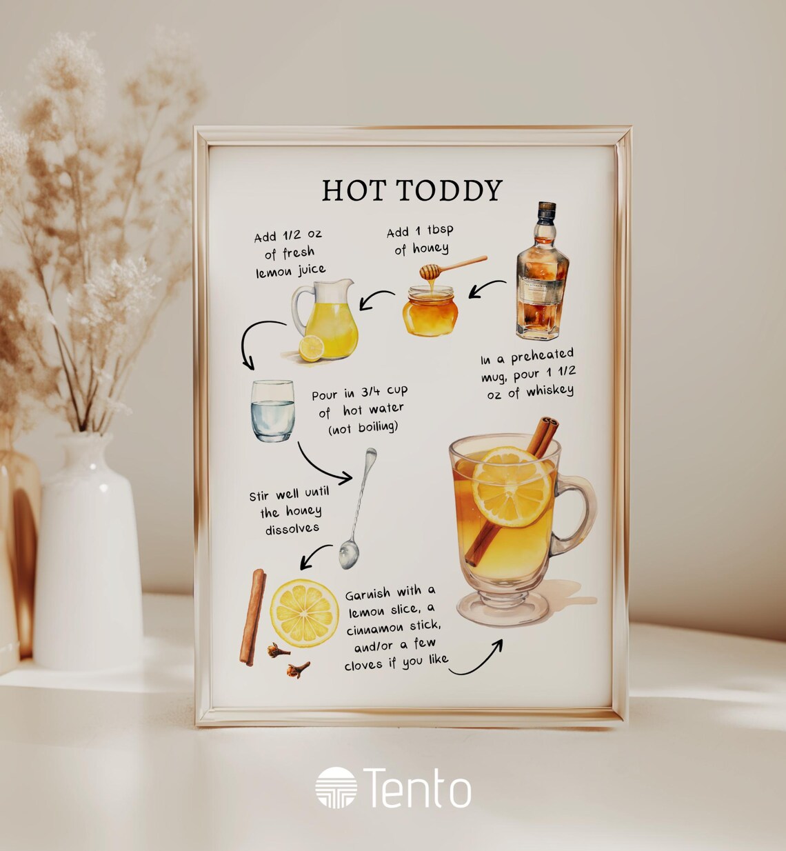 Hot Toddy Cocktail Bar Sign, Editable Template, 0042AA - Etsy