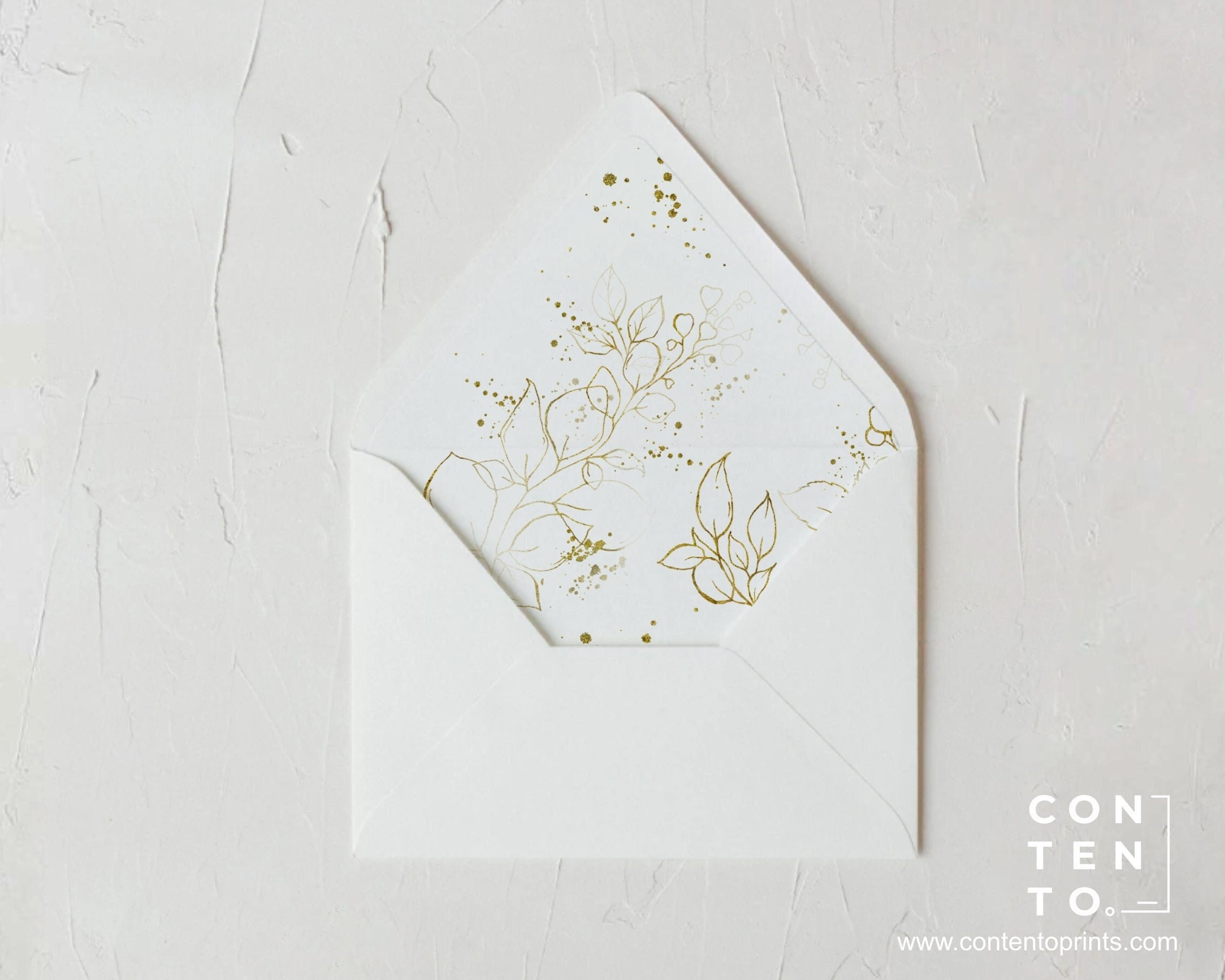 PRINTABLE Gold Leaf Envelope Liner Template A1 A2 A6 A7 - Etsy