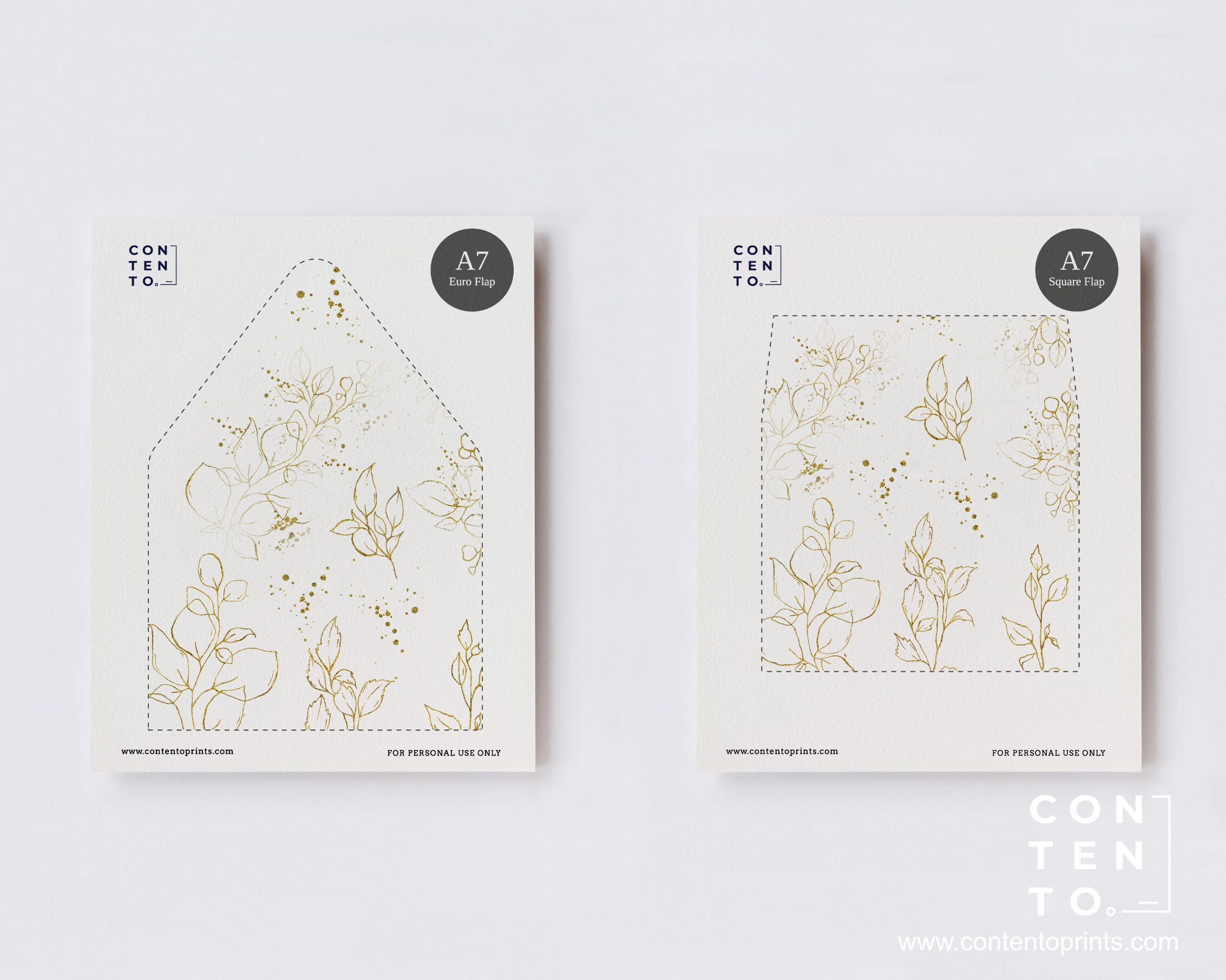 PRINTABLE Gold Leaf Envelope Liner Template A1 A2 A6 A7 - Etsy