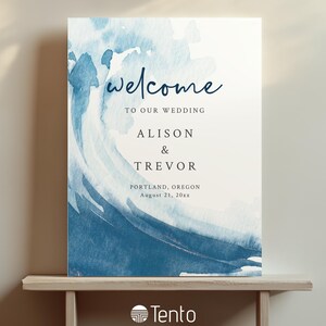 EDITABLE | Ocean Welcome Sign Template, 0012AA - Etsy