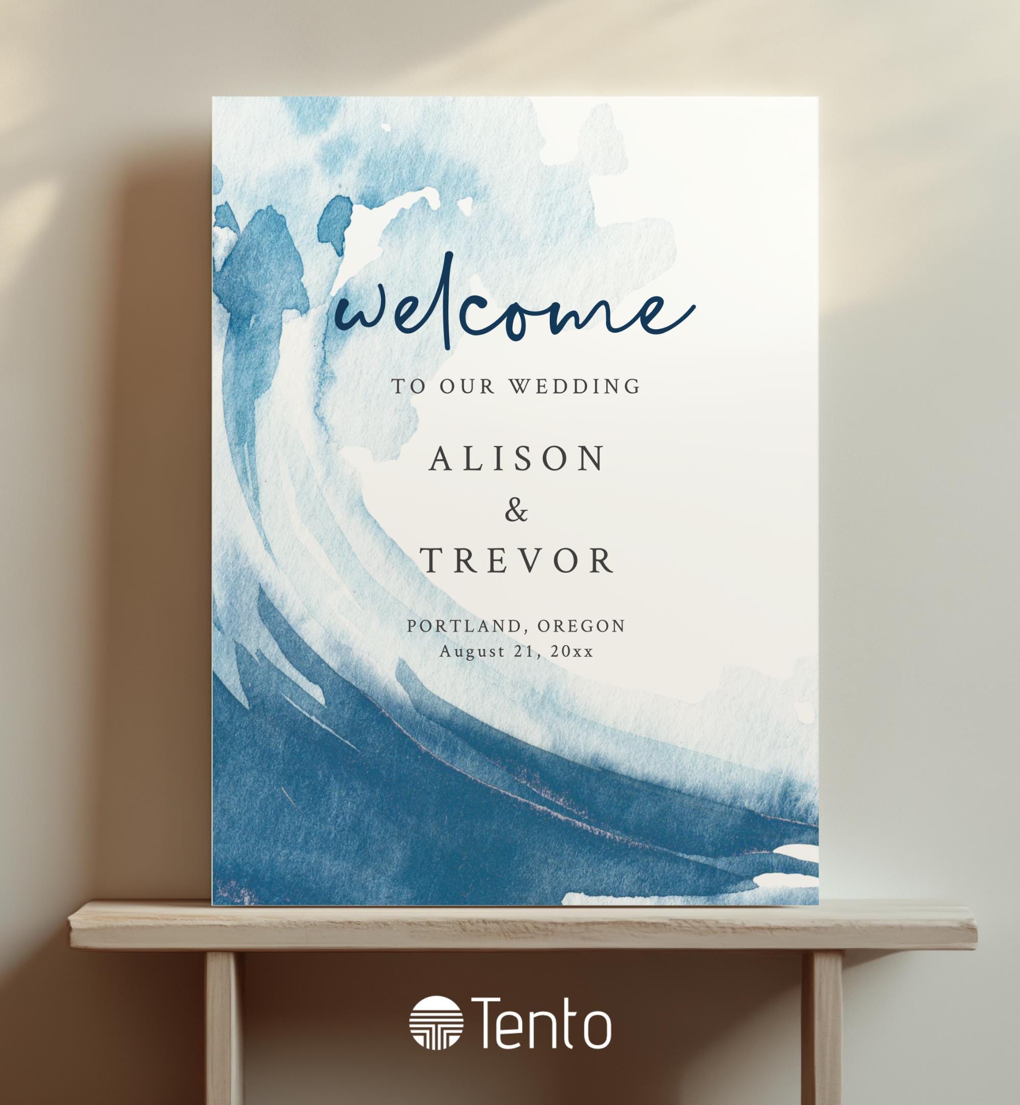 EDITABLE | Ocean Welcome Sign Template, 0012AA - Etsy