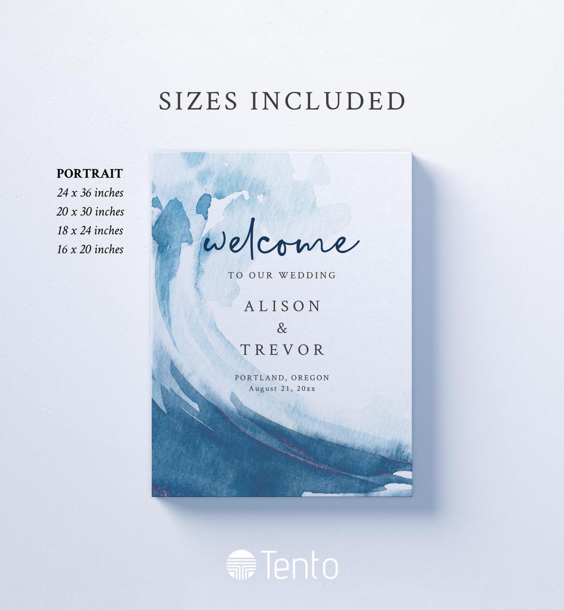 EDITABLE | Ocean Welcome Sign Template, 0012AA - Etsy