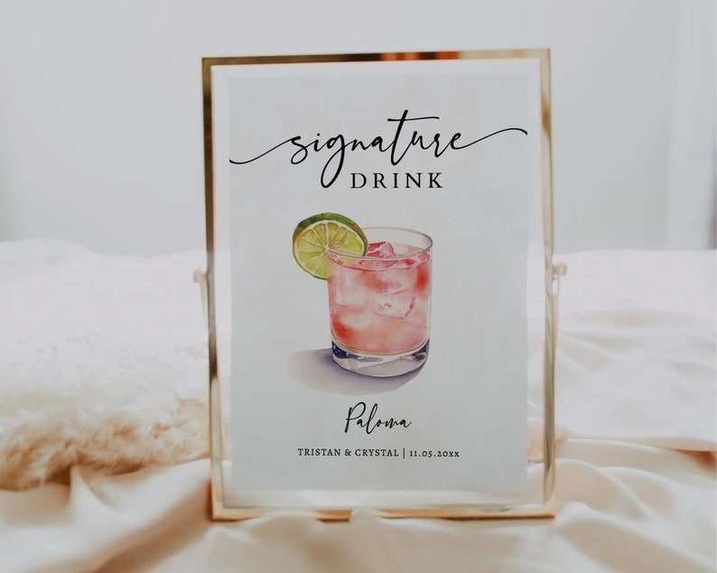 EDITABLE | Paloma Bar Sign Template, 0042AA - Etsy