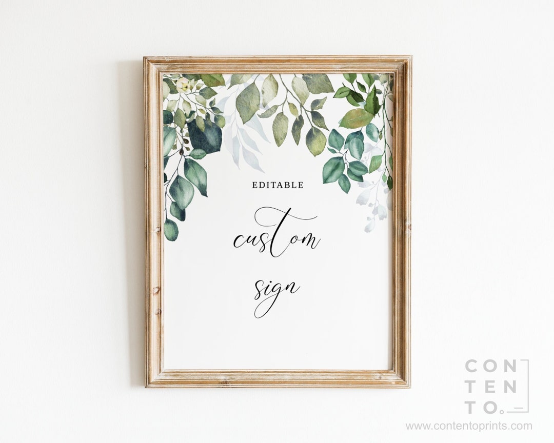 EDITABLE Eucalyptus Baby Shower Signs Template Bundle - Etsy