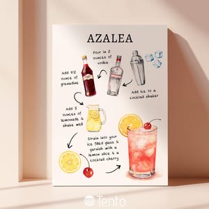 EDITABLE | Azalea Bar Sign Template, 0042AA - Etsy