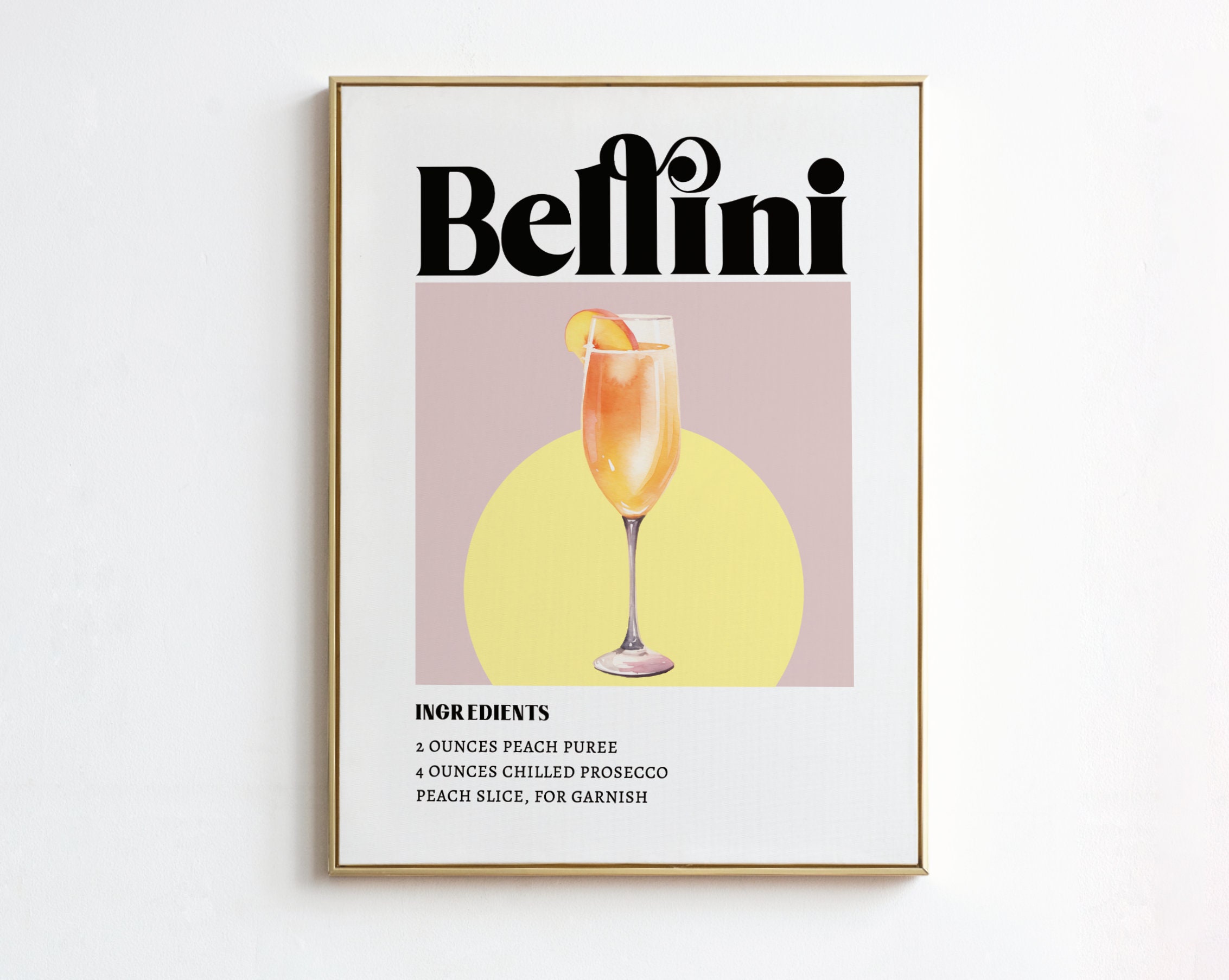 EDITABLE | Bellini Bar Sign Template, 0042AA - Etsy