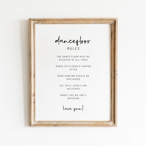 EDITABLE Dancefloor Rules Sign Template Printable Sign | Etsy