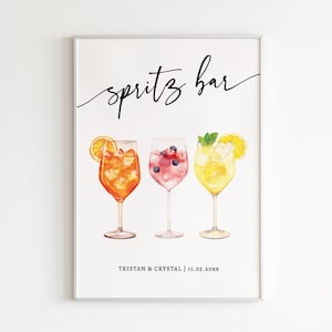 EDITABLE | Spritz Bar Sign Template, 0042AA - Etsy