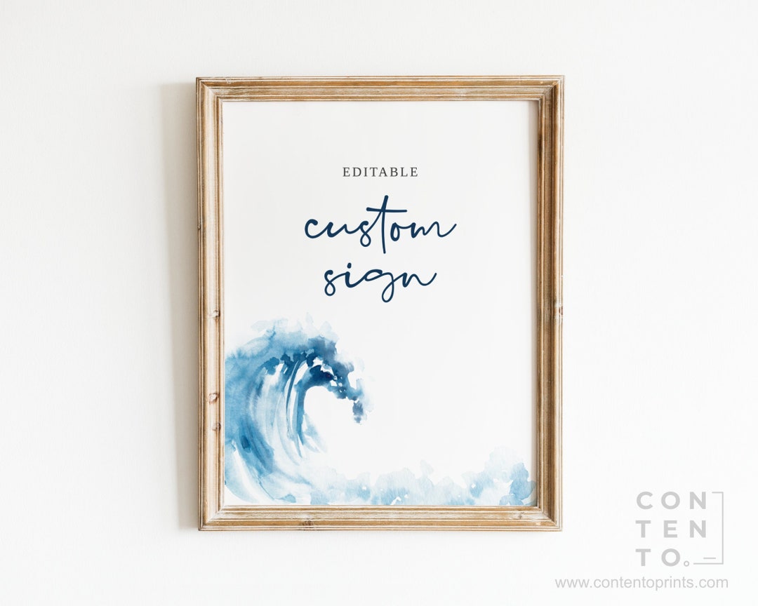 EDITABLE Ocean Sign Bundletemplate, 0012AA - Etsy