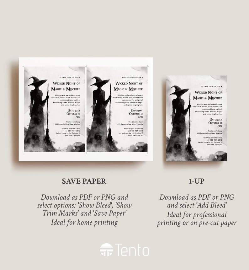 EDITABLE | Witch Halloween Party Invitation Template, 0056AA - Etsy