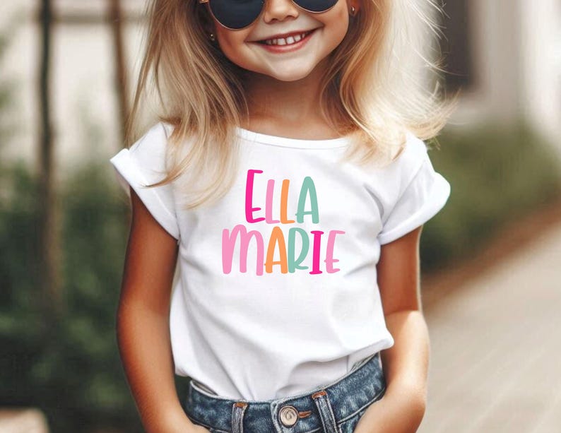 Custom Name PNG, Little Girl Name Design, Trendy Colorful Name Download ...