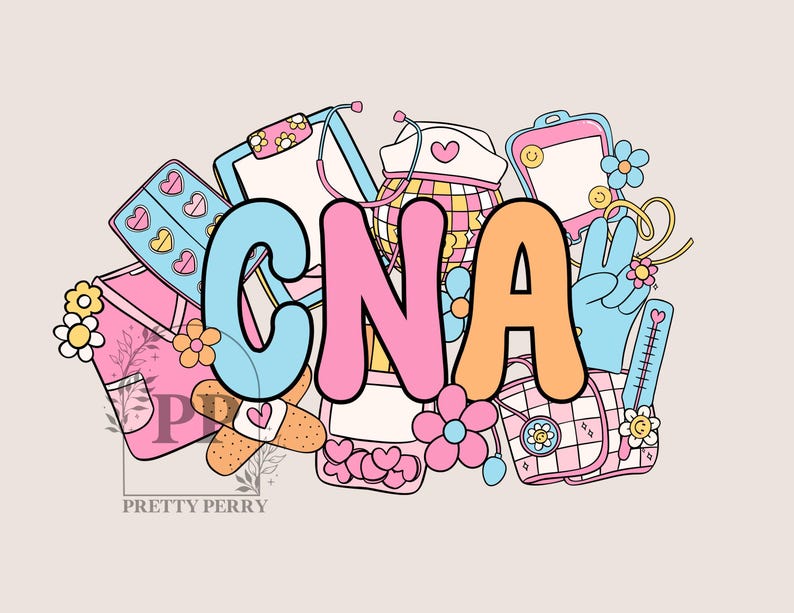 CNA Coquette PNG, Groovy Nurse Assistant Png, Trendy CNA Sublimation ...