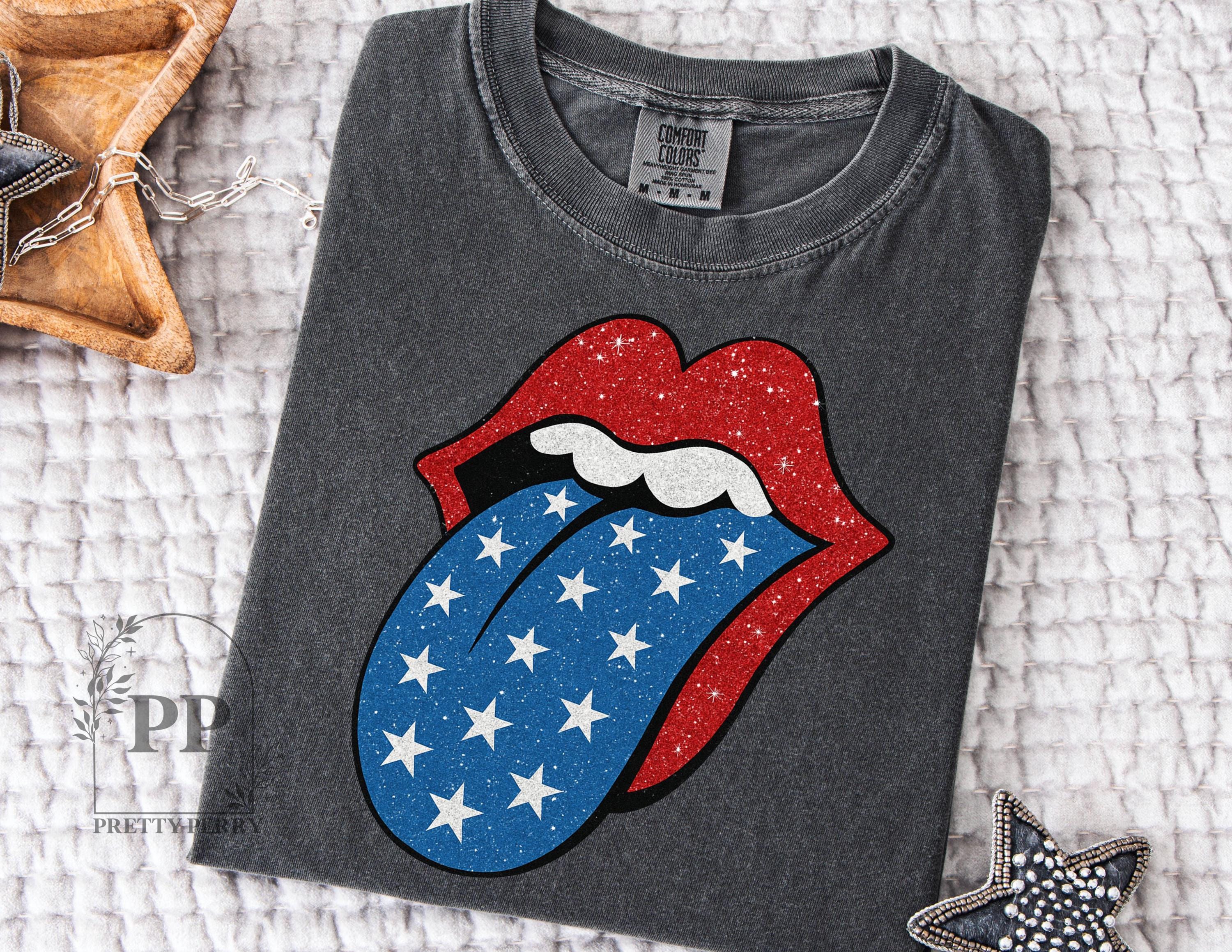 America Summer Rocker Tongue Png, Trendy Tongue Design, 4th of July ...
