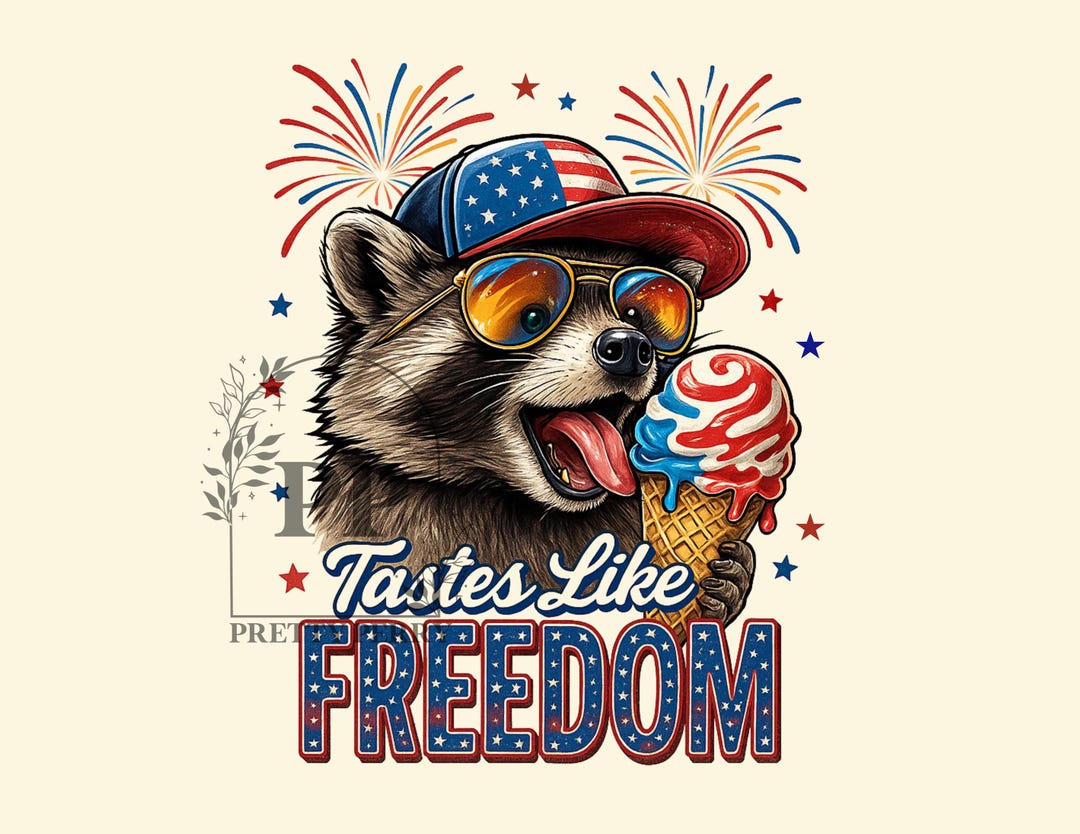 Taste Like Freedom PNG, Racoon 4th of July Design, Patriotic July ...