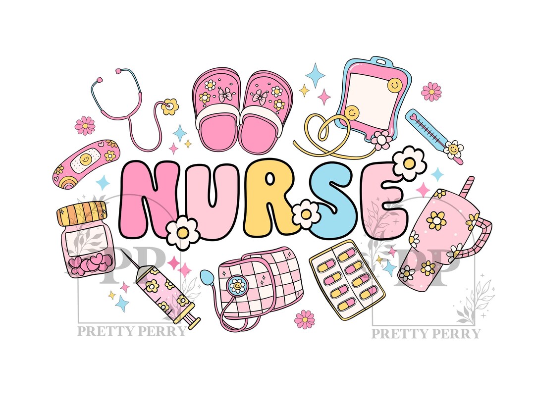 Nurse Coquette PNG, Groovy Nurse Png, Trendy RN Sublimation Design ...