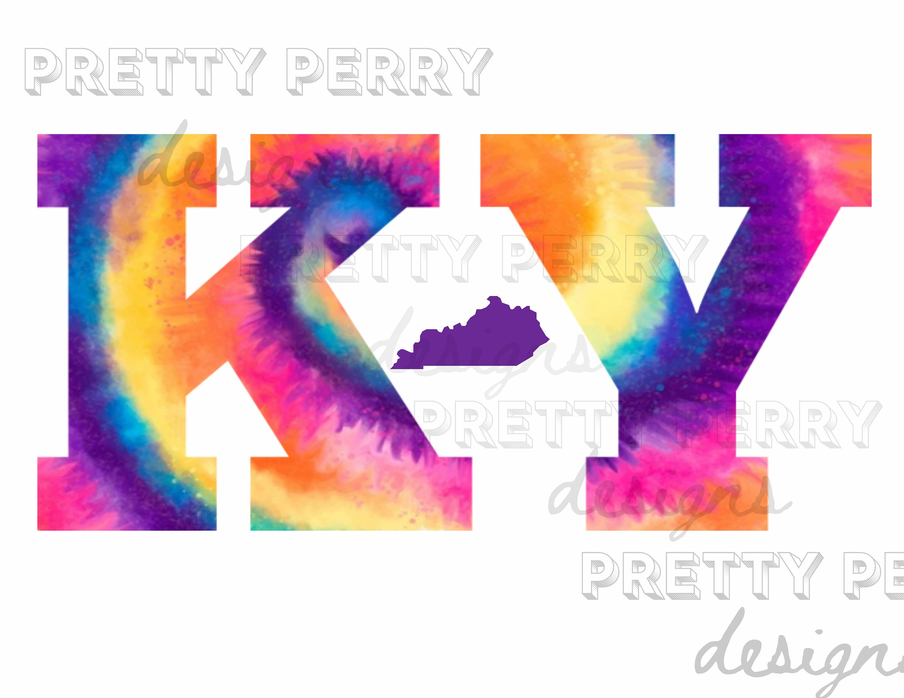 Tiedye Kentucky KY State Outline PNG Sublimation Design | Etsy