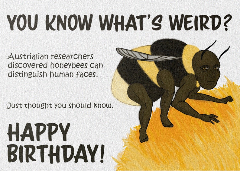 Weird Birthday Card Download With FREE Matching Envelope | Etsy Canada